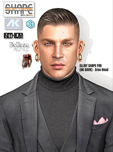 Second Life Marketplace - [SHAPEshifters] ELLIOT SHAPE FOR [AK ADVX ...